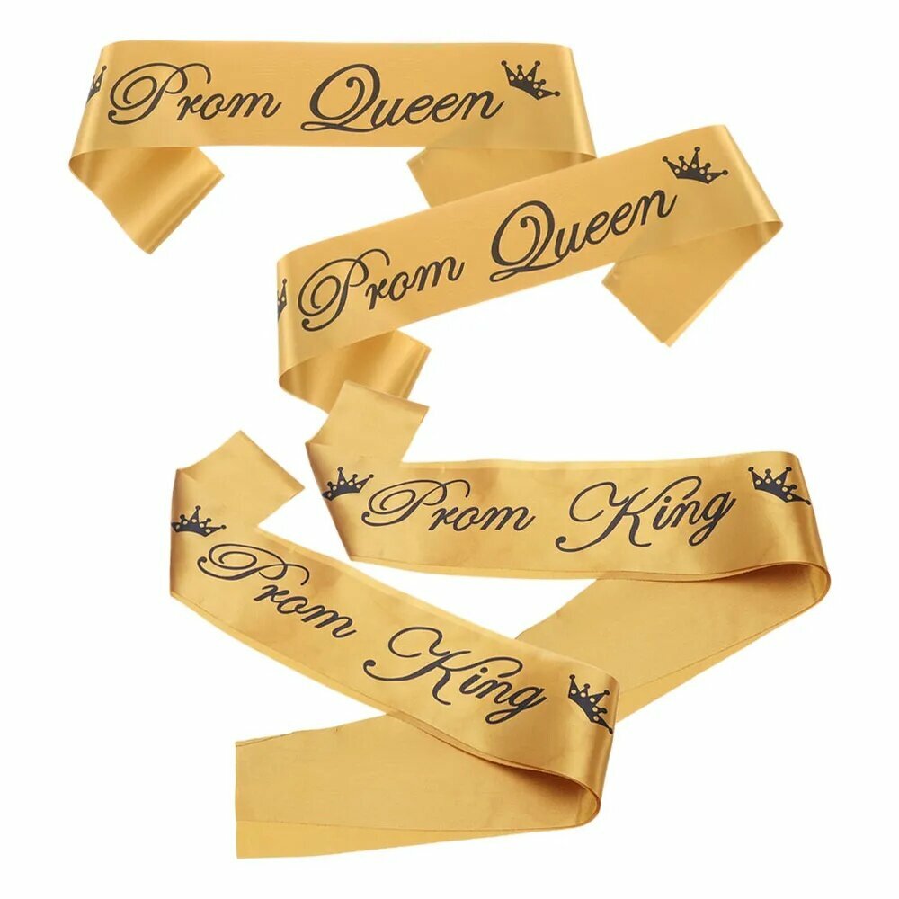 Торжественные ленты премиального качества для выпускных и тематических вечеринок, комплект из 4 штук