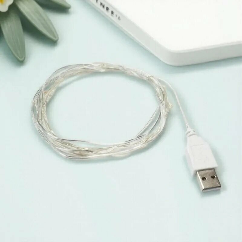 Электрогирлянда интерьерная Нить Светодиодная, 2 м, питание От порта USB, 1 шт
