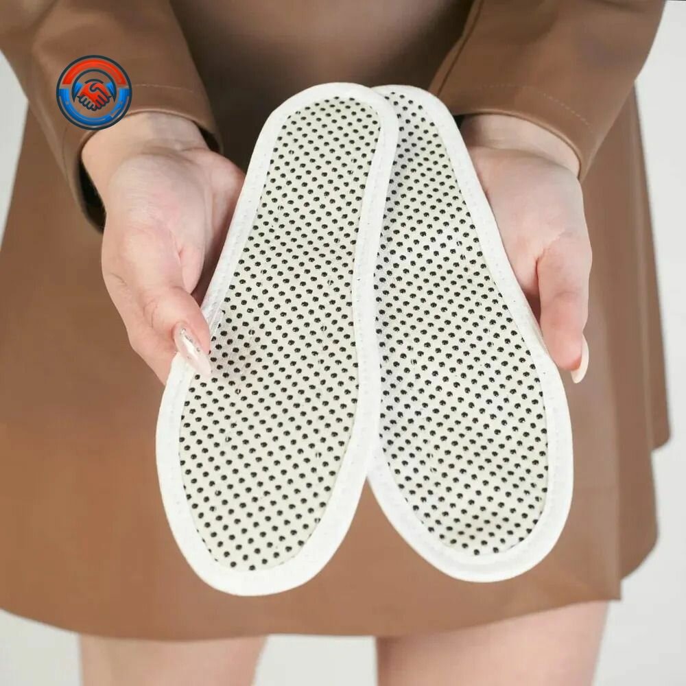 Турмалиновые согревающие стельки 38-39, стельки с биомагнитами для стимуляции точек стоп, утепленные дышащие стельки для зимней обуви, стельки для улучшения кровообращения и комфорта