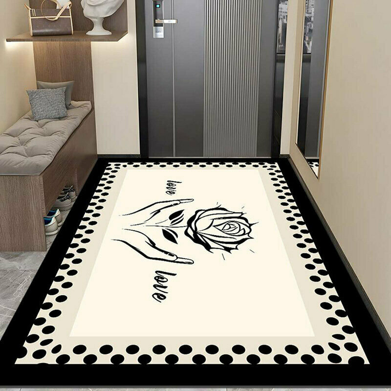 Этот кристальный бархатный ковер размером 120*160 см нескользящий и подходит для прихожих и гостиных.