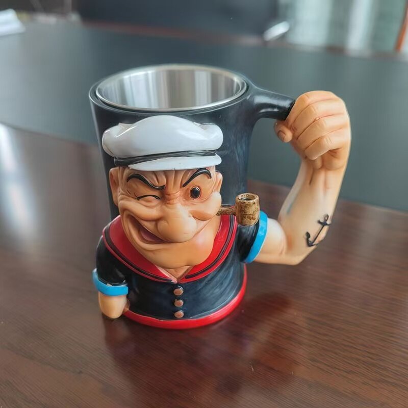 Кружка "Сила моряк", с дизайном в стиле мультфильма, для кофе, креативный подарок