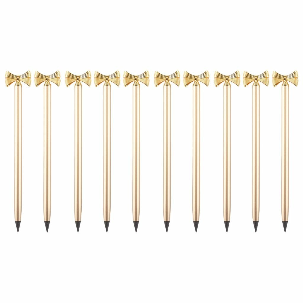 Карандаш, Черные вечные карандаши знаков зодиака - с бантом, 10 шт