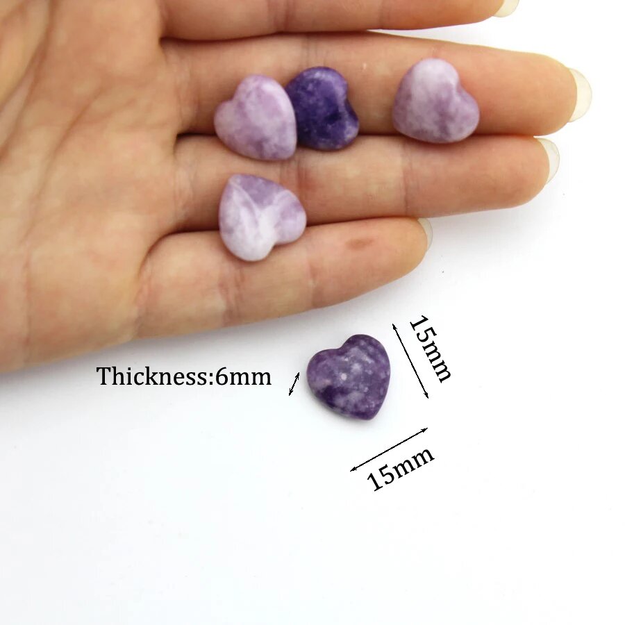 Кристалл кварц 15 мм Фиолетовый, 02 Lilac Lepidolite