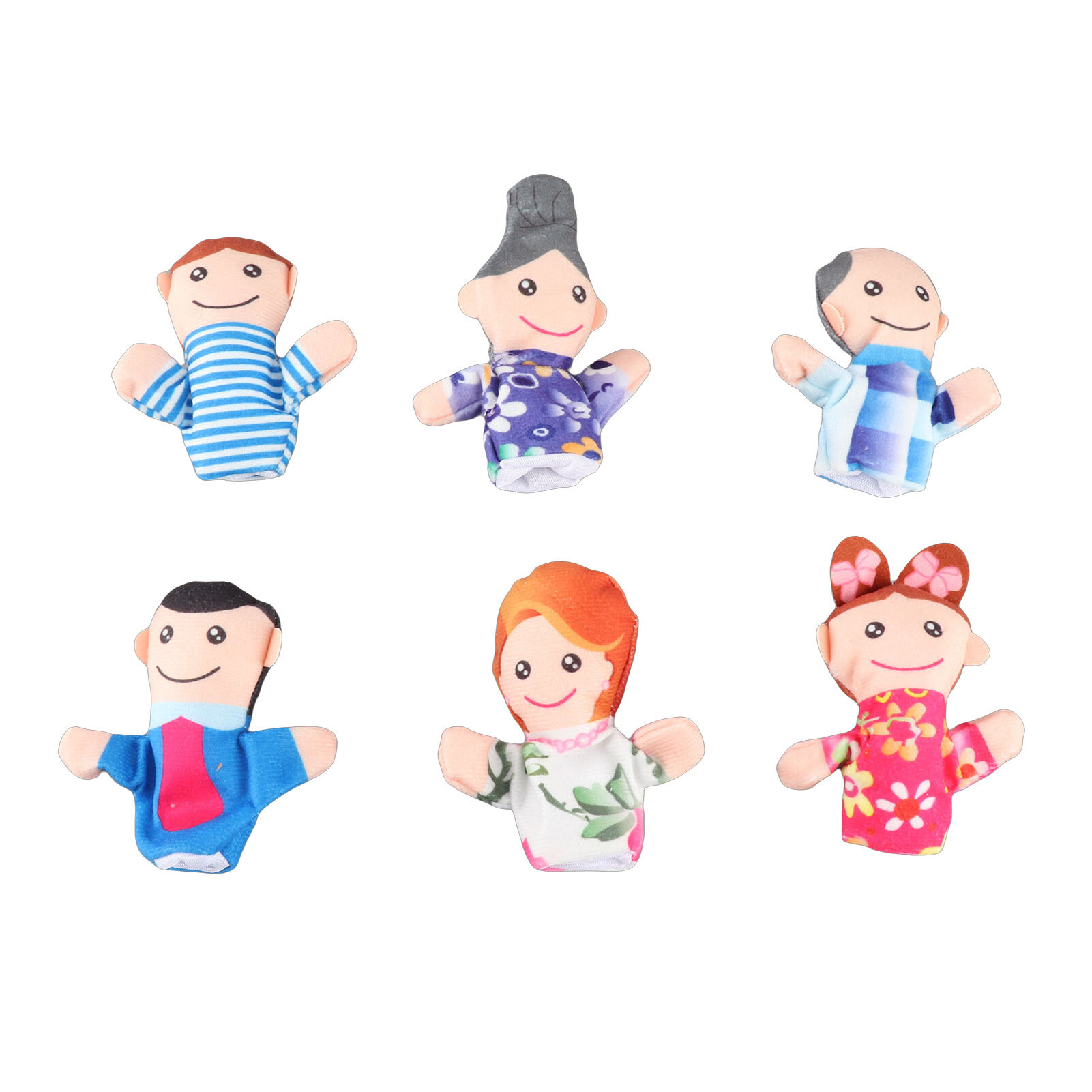 Набор из 6 плюшевых кукол-марионеток для пальчиков, милая семейка, реквизит для рассказывания историй, для учителей и родителей.