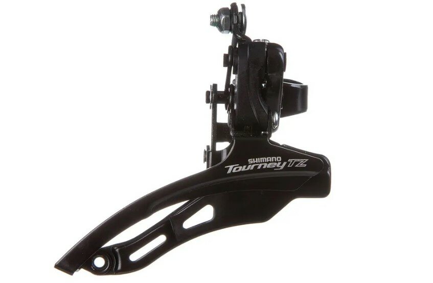 Переключатель скоростей передний Shimano, TZ, FD-TZ500-DS6, FOR 3(звезды)X7/6, нижн. хомут, верх тяг