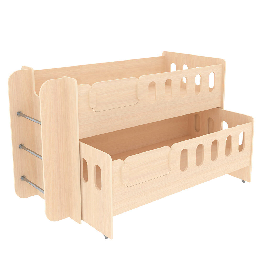 Двухъярусная выкатная кровать Чудо 9 80x160 Дуб Молочный