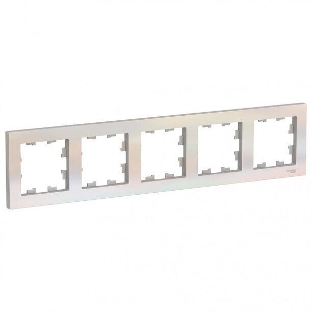 Рамка Schneider Electric Атлас Дизайн 5 постов жемчуг