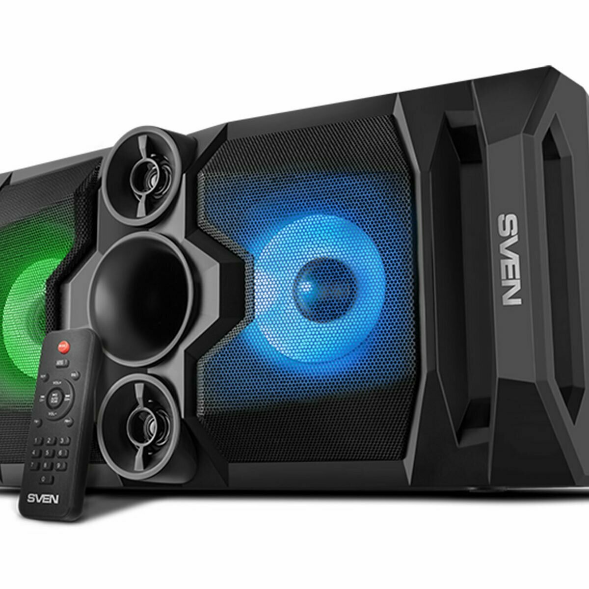 Колонка портативная Sven PS-655, 50 Вт, TWS, Bluetooth, FM, USB, microSD, LED-дисплей, пульт, черная (SV-020163)