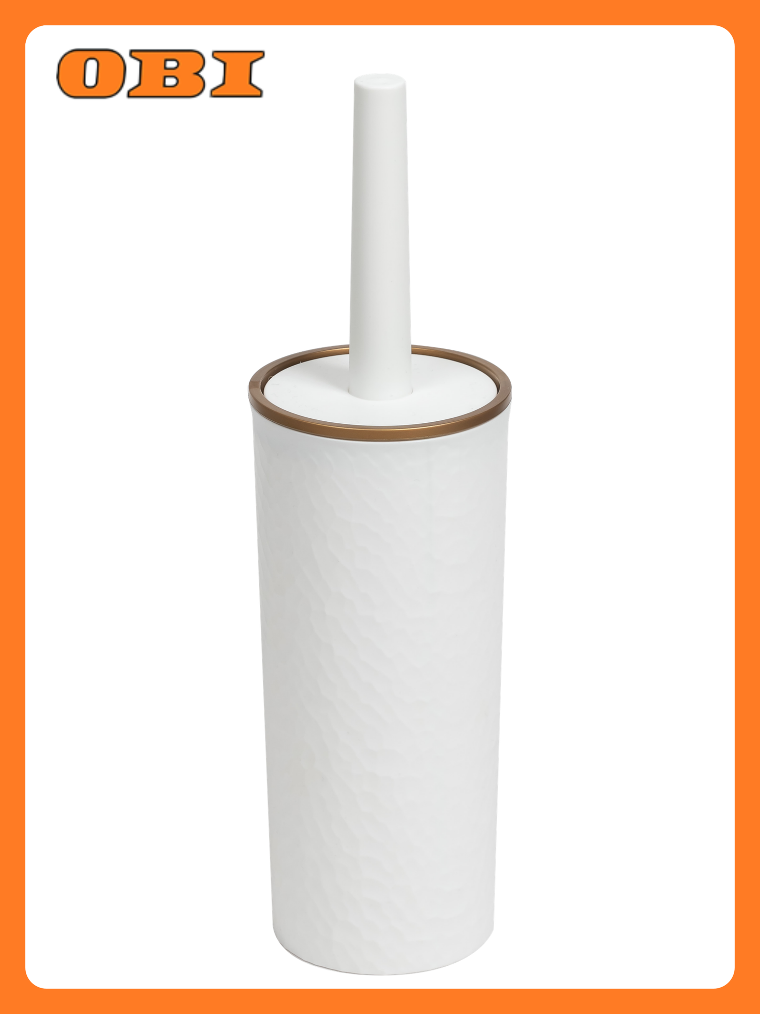 Ершик для унитаза Violet "Венеция", напольный, с подставкой, белый/бронзовый