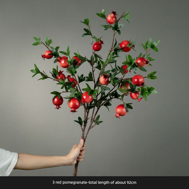 Красные фрукты, фрукты удачи, фрукты привлекающие удачу, гранаты, искусственные цветы, букет искусственных цветов,