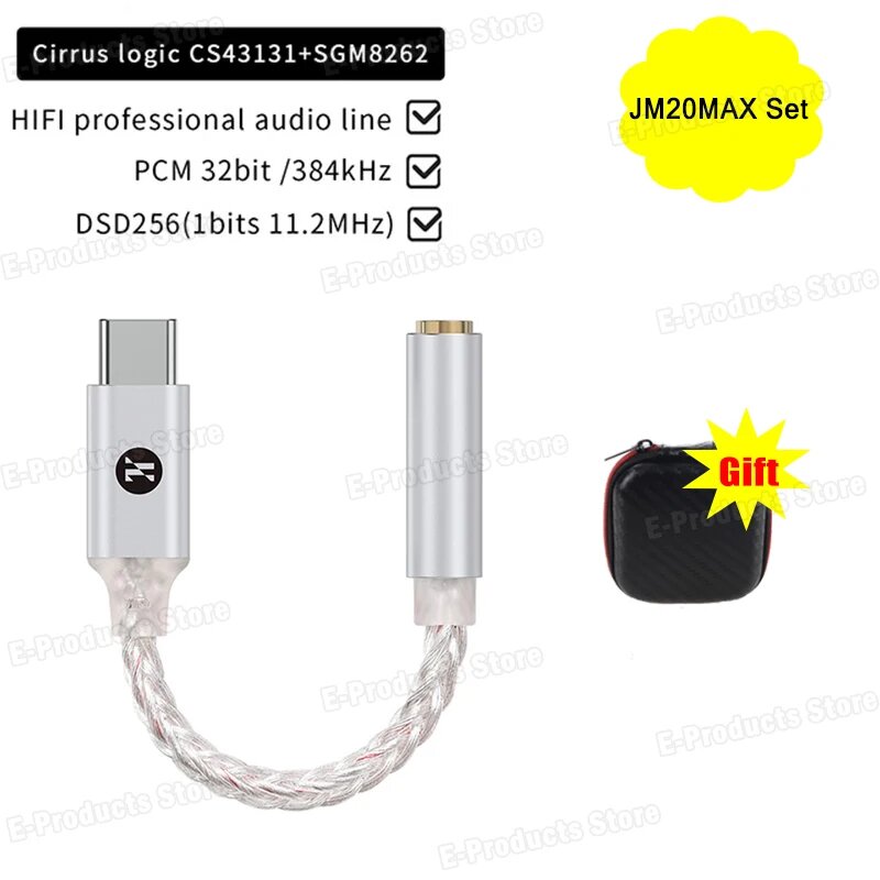 JCALLY JM20 Max USB-C на 3.5 мм ЦАП, JM20 MAX Set