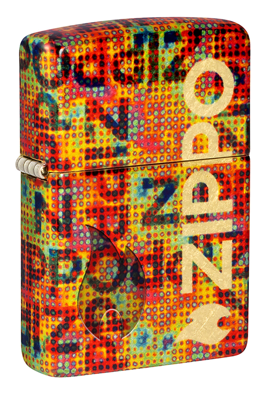 Зажигалка ZIPPO Pixel Fusion с покрытием 540 Tumbled Brass, латунь/сталь, разноцветная, 38x13x57 мм (не заправленная)