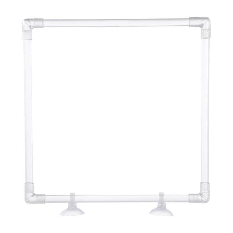 Прозрачные Акриловые Кольца Для Кормления Рыб В Аквариумах С Легко Устанавливаемой Присоской Предотвращают Разнос пищи и отходов 23x23 см