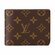 Бумажник Louis Vuitton, фактура тиснение, коричневый