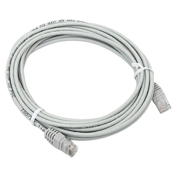 Патч-корд кат.5e (1Гбитс) неэкранированный UTP оболочка PVC сер. (5м) TERACOM TRC-5EUTP-PVC-5M-, EKF TRC5EUTPPVC5MGY (1 шт.)