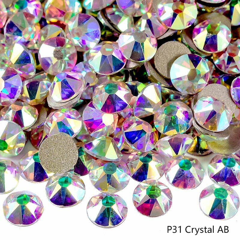Стразы стеклянные Crystal AB SS30 288шт