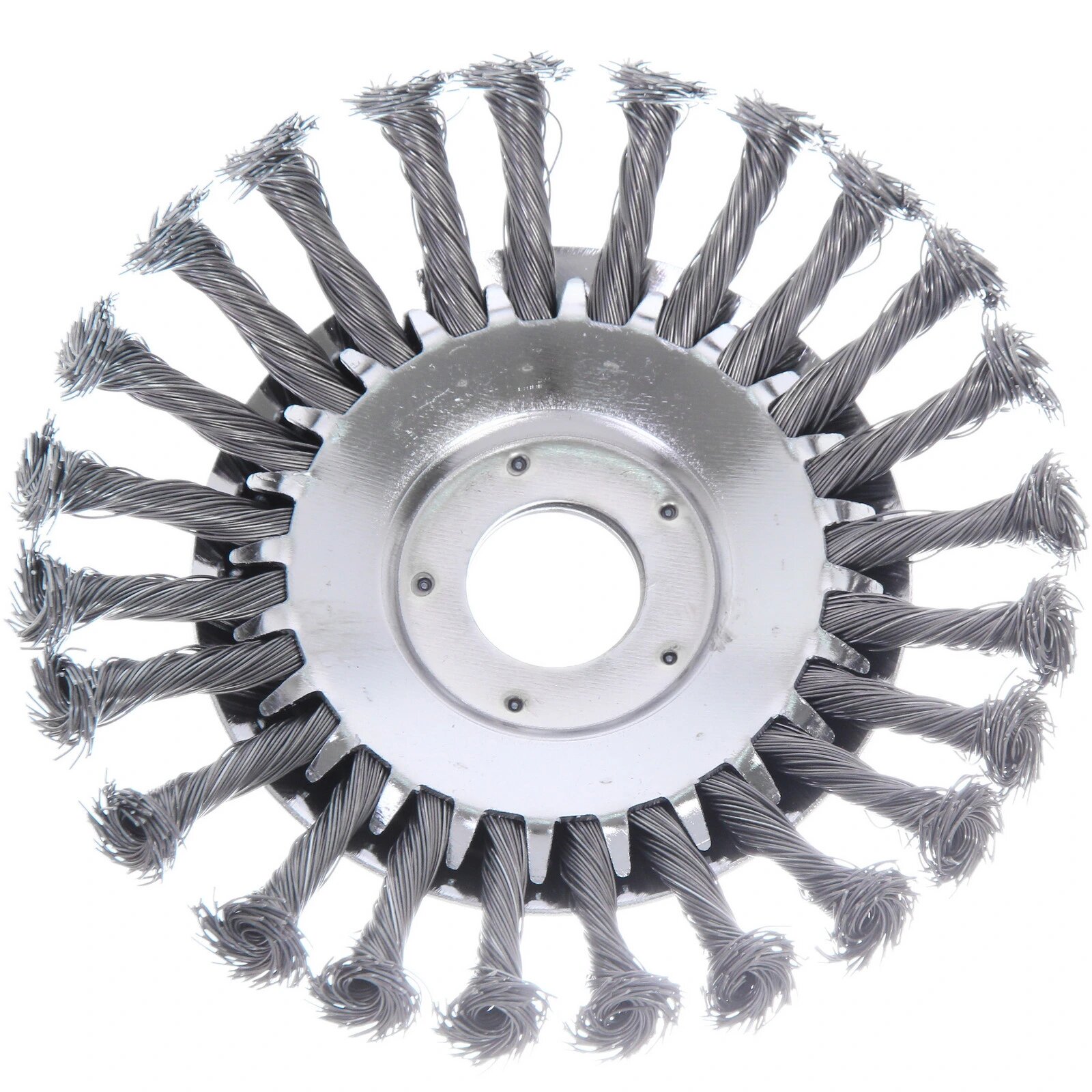 Щетка-полольник для триммера, круглая, диаметр 150 мм, посадочное 25.4 мм, стальная витая проволока