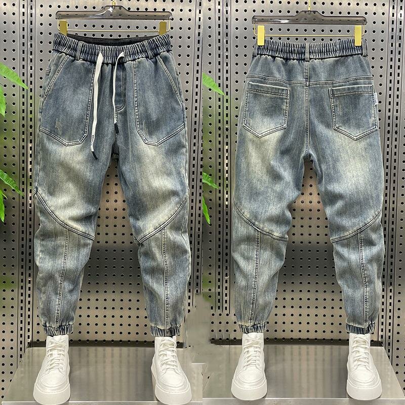 MON Мужские Джинсы Лето ТенселЧистый цвет прямой Стрейт Деним, Размер_L