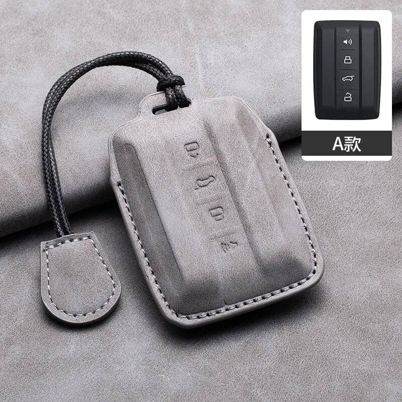 Для GWM Tank 300 2021-2025 кожаный чехол для ключей автомобиля с кольцом для ключей Tank 300 400 H
