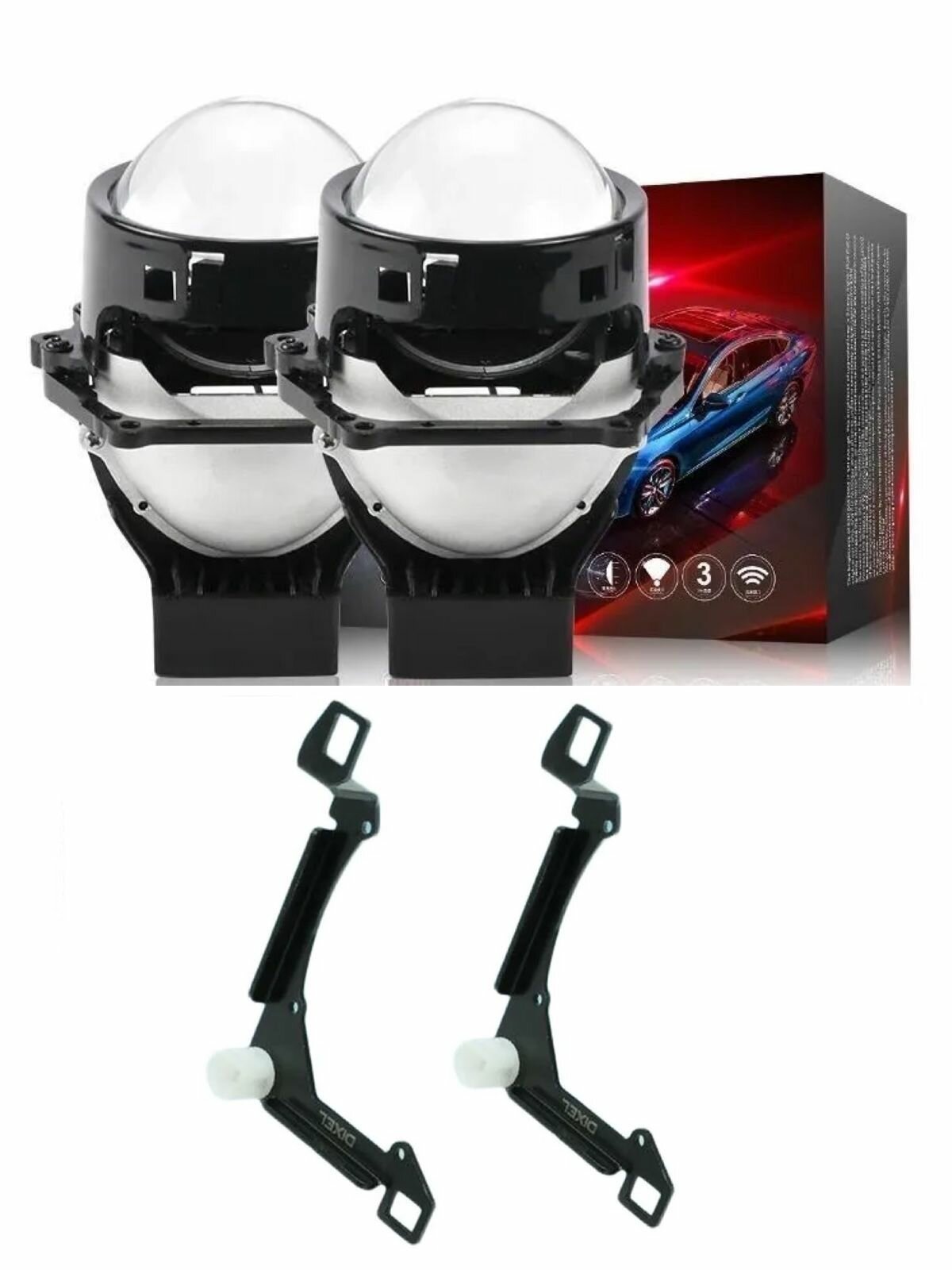 Комплект Bi-Led линз на Toyota RAV4 XA30 рест. 2010-2016, линзы Билед 5500k для Тойота Рав4 Ха30