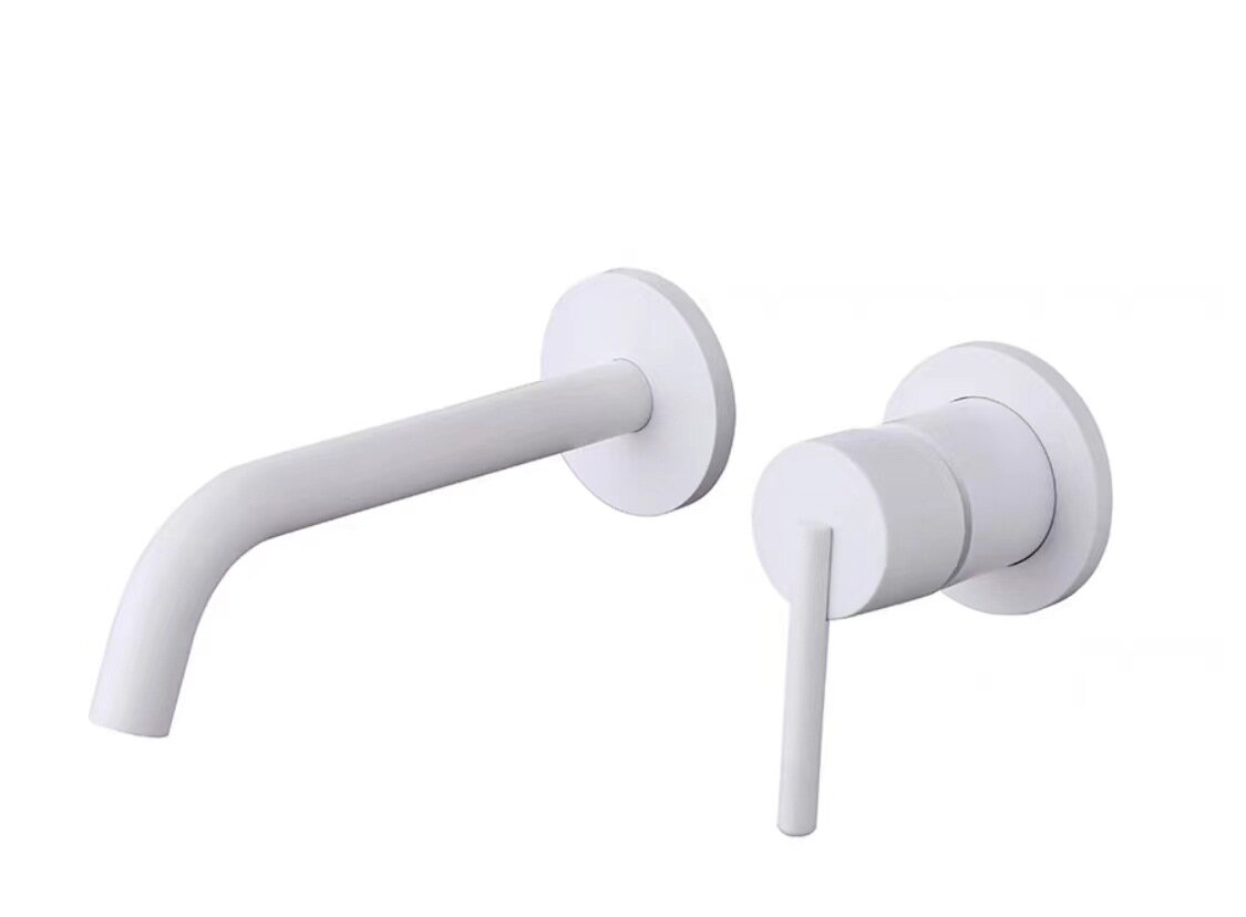 Интегрированный смеситель для раковины с горячим клеем PPR, предварительно встроенный в стену, полностью медный смеситель для горячей и холодной воды для умывальника