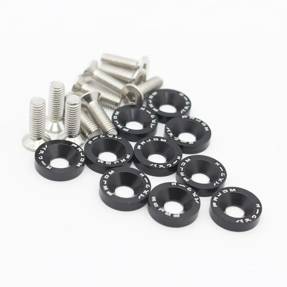 Автомобильный ревент, 20 мм, 10 шт, 6Мх20 стальные болты, алюминиевые шайбы, J607, jdmM6black04, 2015978117, Китай