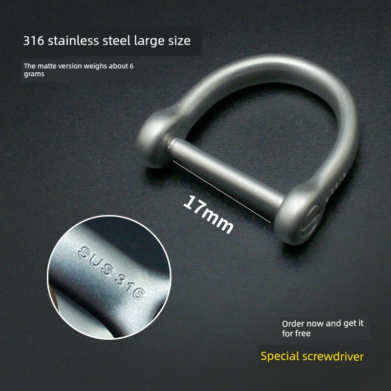 Брелок с пряжкой в форме подковы из чистого титанового сплава, мужской брелок в форме подковы из нержавеющей стали 316,