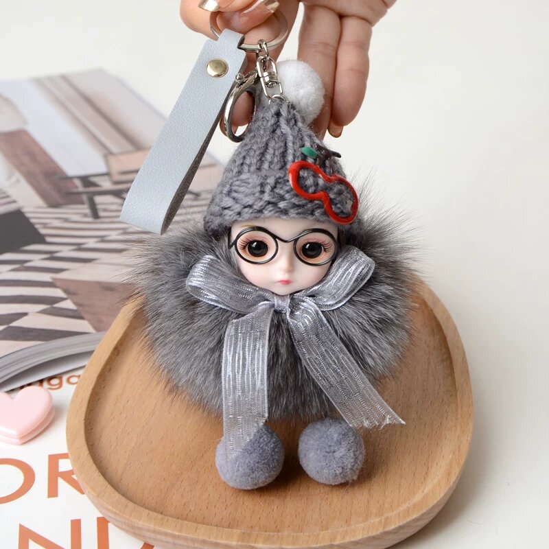 Плюшевая кукла-брелок для ключей и сумок в стиле Барби, популярная в интернете, милый и модный аксессуар для девушек