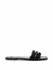 Босоножки Elisabetta Franchi Embellished strap flat sandals, размер 39, black/bl...