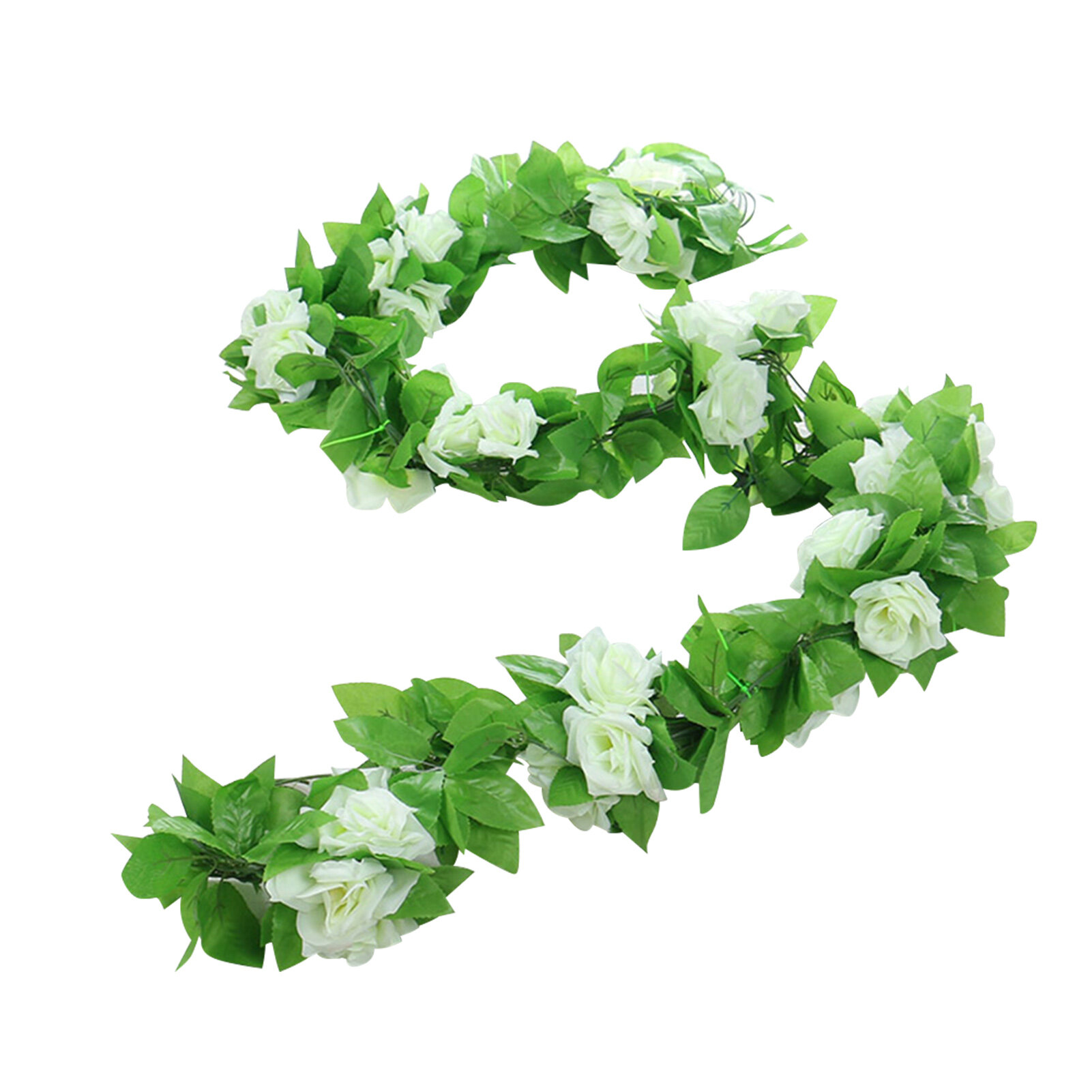 Вінок з фейкових троянд Пластиковий лозок для декору Довжина 2.4м 7.9ft Кількість квіток 9 Шт Діаметр квітки 8см 3.1in Колір Червоний Рожевий Вес 60г 2.1oz Пакет 30*30*3см Вес пакета 65г 2.3oz Для весільного арки саду дому готелю