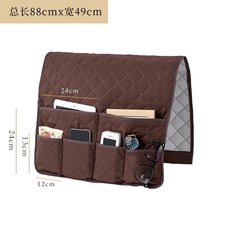 Увеличенная сумка на подлокотник дивана, домашняя сумка для хранения мобильных телефонов и пультов от телевизора, подвесная сумка для дивана, прикроватная сумка-органайзер для хранения.