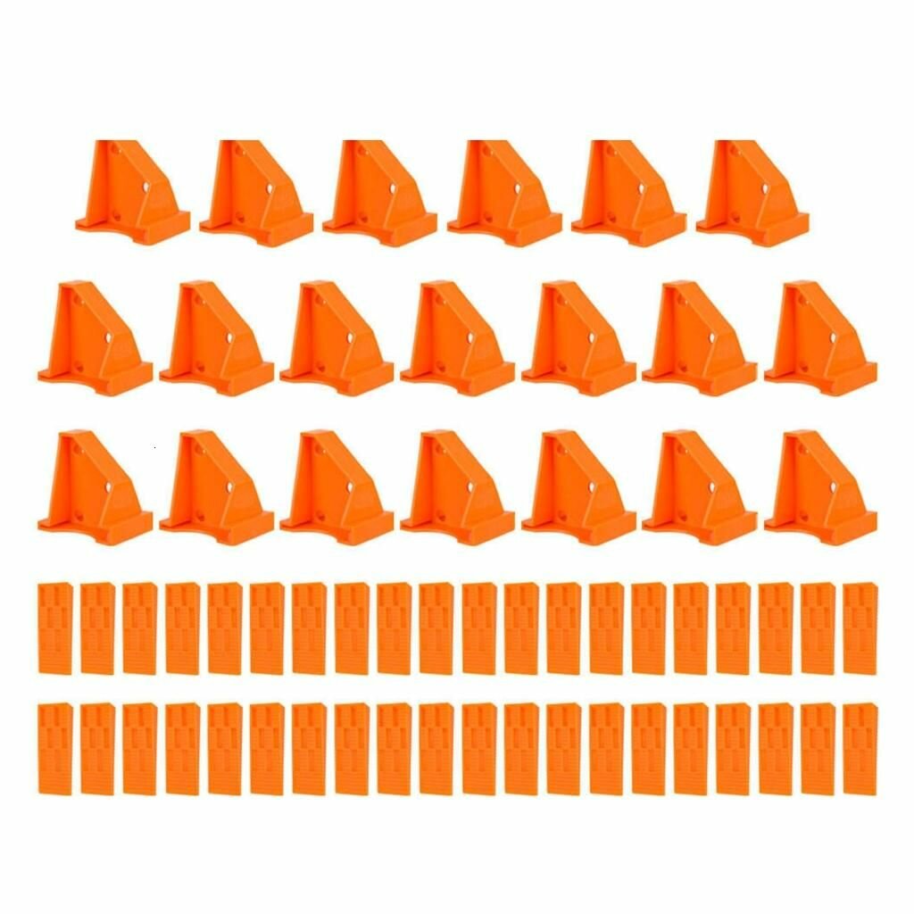 Прочный инструмент для укладки ламината с блоком для простукивания, монтажной лопаткой и распорками, набор из 60 частей