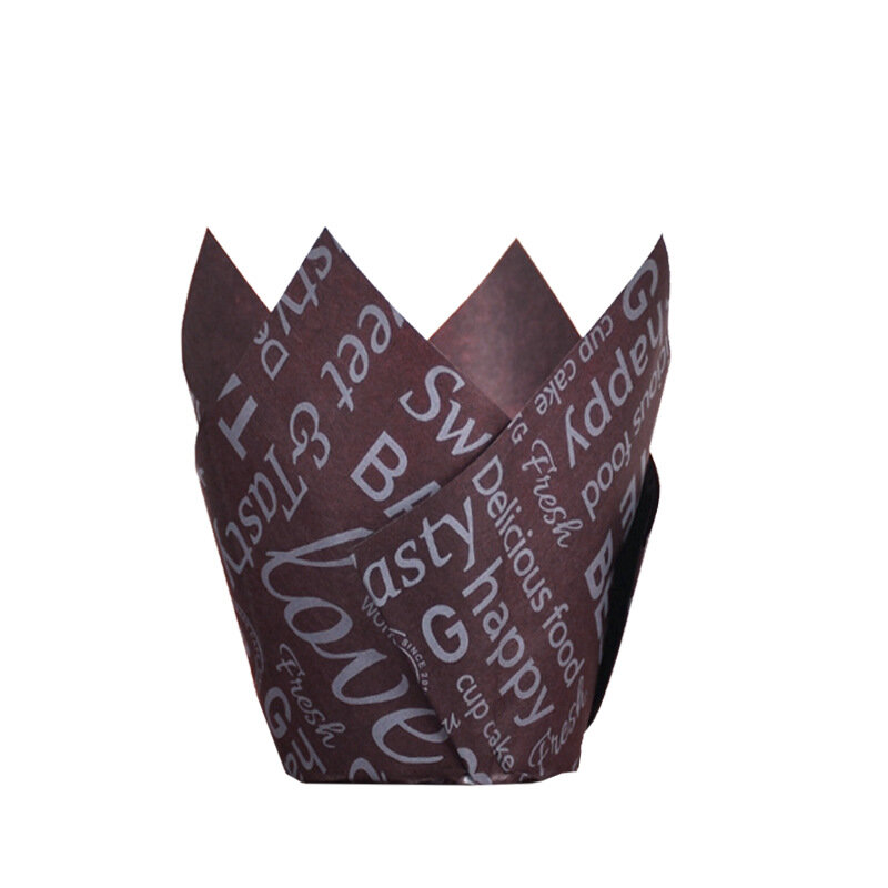 Английский тюльпан торт стаканчик с пламенем для выпечки домашнего антимасляного хлеба Димсам бумажный шелковый принт