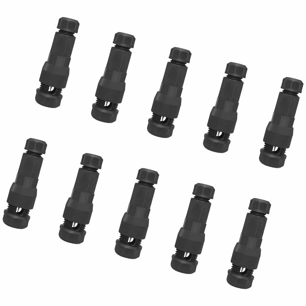 10шт Быстрые прокалывающие соединители для проводов, Черный