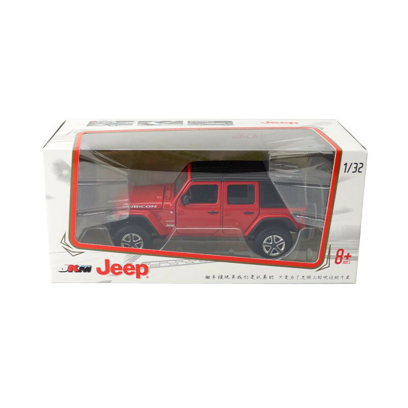 Car model jeep sahara offroad suv with inertia control alloy, red