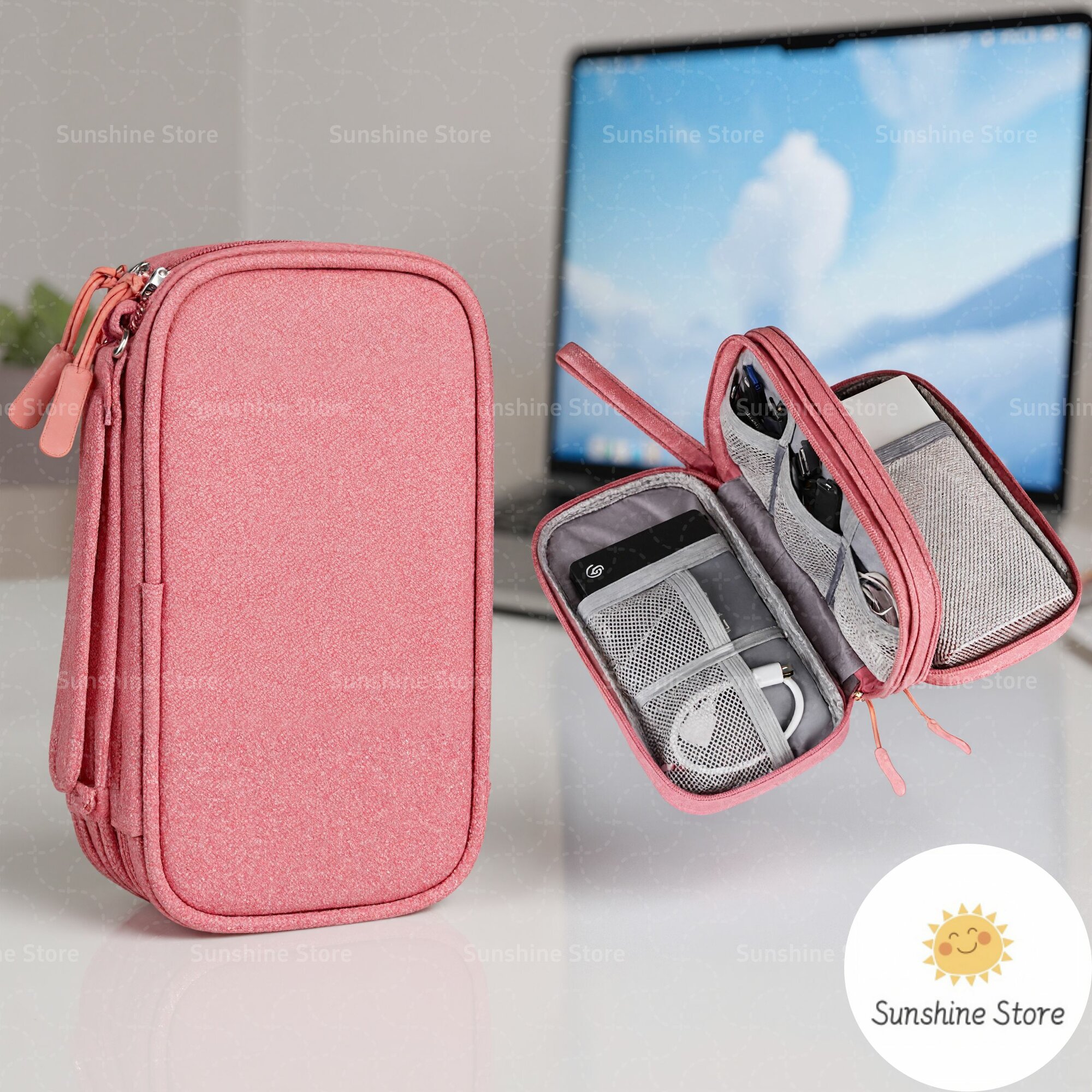 Дорожный органайзер для электроники Sunshine Store — водонепроницаемая сумка для зарядных, кабелей, гаджетов и др.