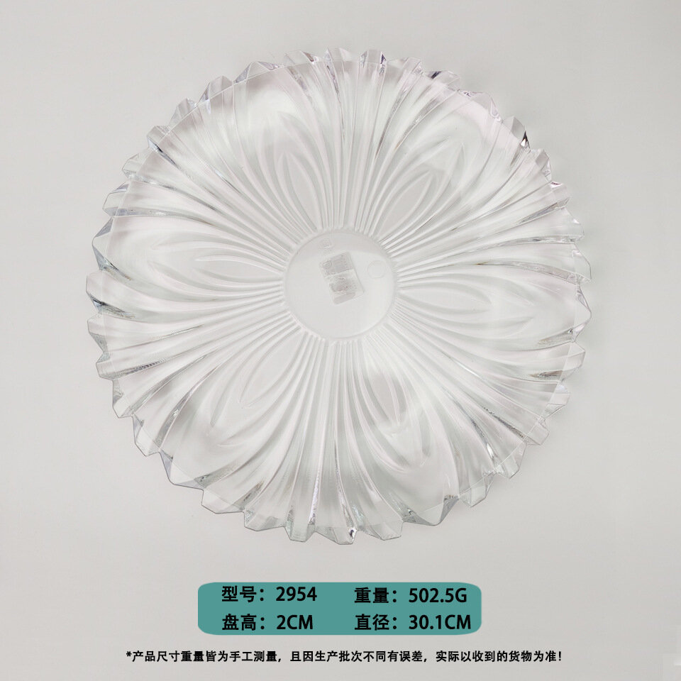 Акриловая тарелка с фруктами ПК большая тарелка с фруктами прозрачная тарелка с фруктами Снэк тарелка пластиковая