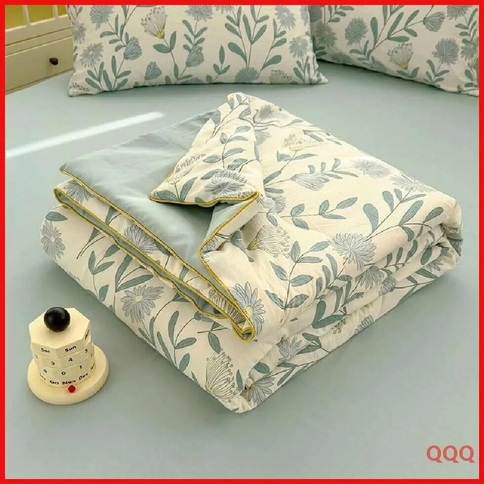 Спальный комплект, матрас + одеяло + подушка, КПБ, соевая клетчатка, светло-зелёный