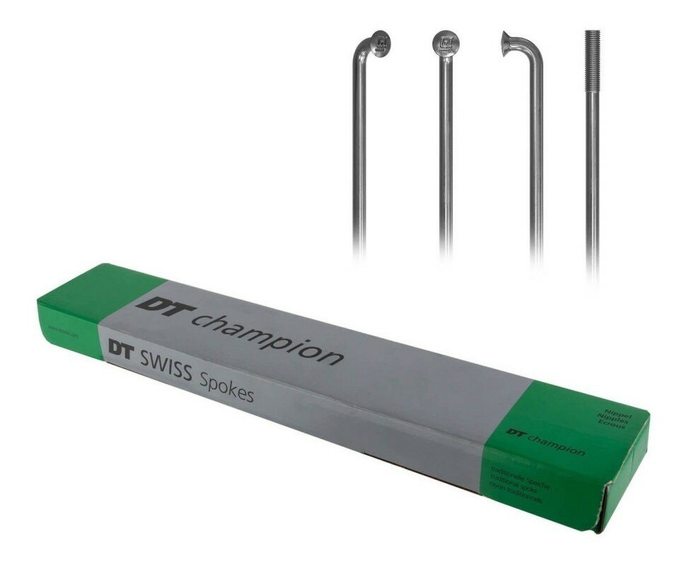 Набор из 36-ти спиц DT Swiss Champion 1.8 x 264 мм, без ниппелей, нержавеющая cталь