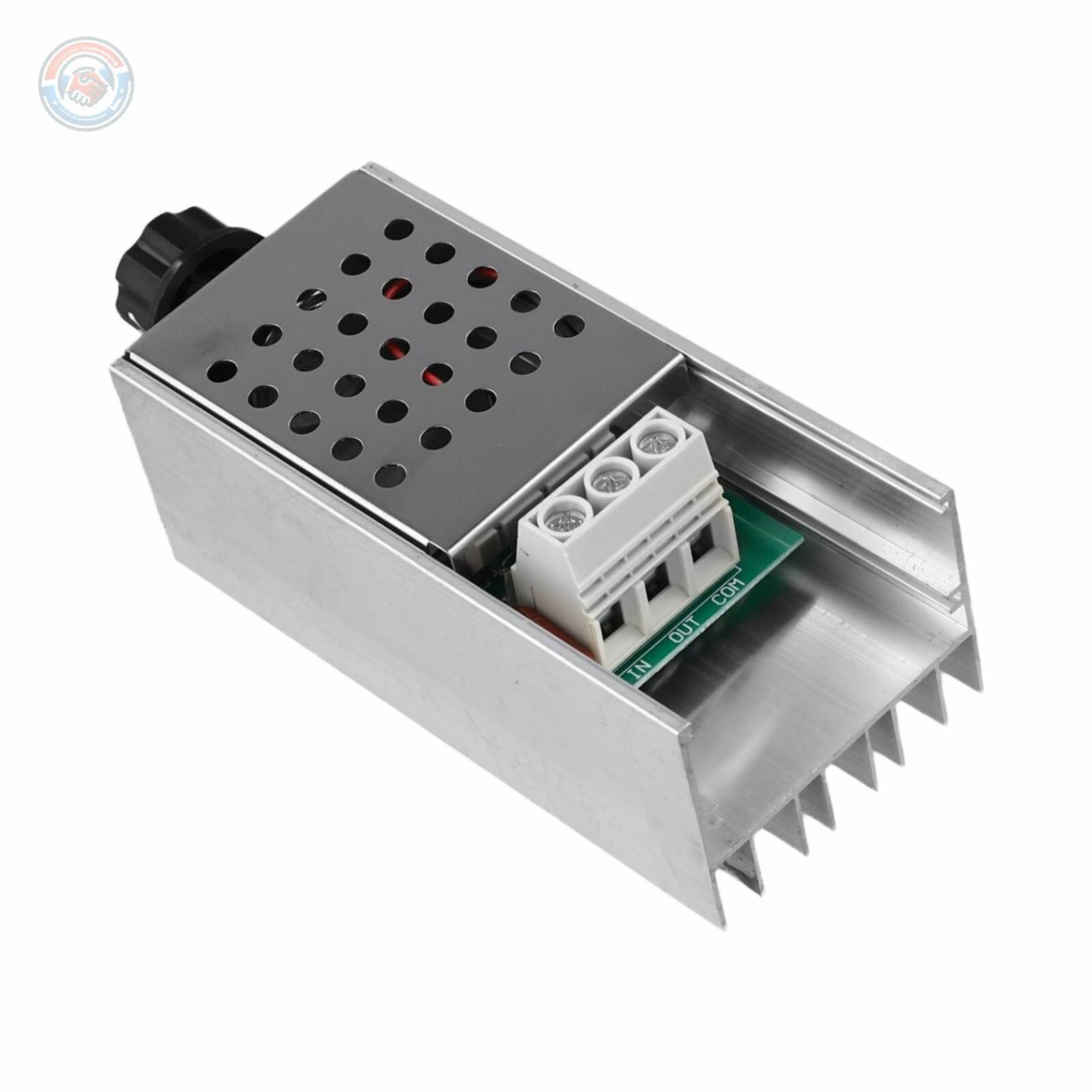 Электронный регулятор напряжения 0-220 В 10000 Вт, регулятор скорости двигателя, термостат и диммер в одном корпусе, алюминиевый охлаждаемый блок для точного управления мощностью