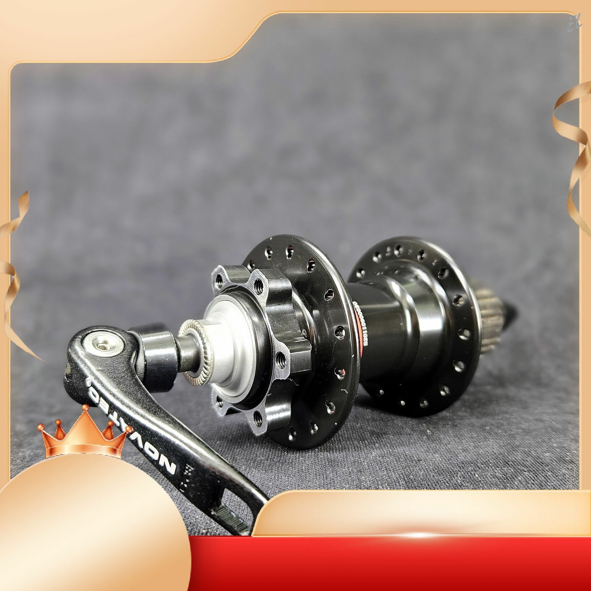 Эксклюзивная черная задняя втулка Novatec D042SB