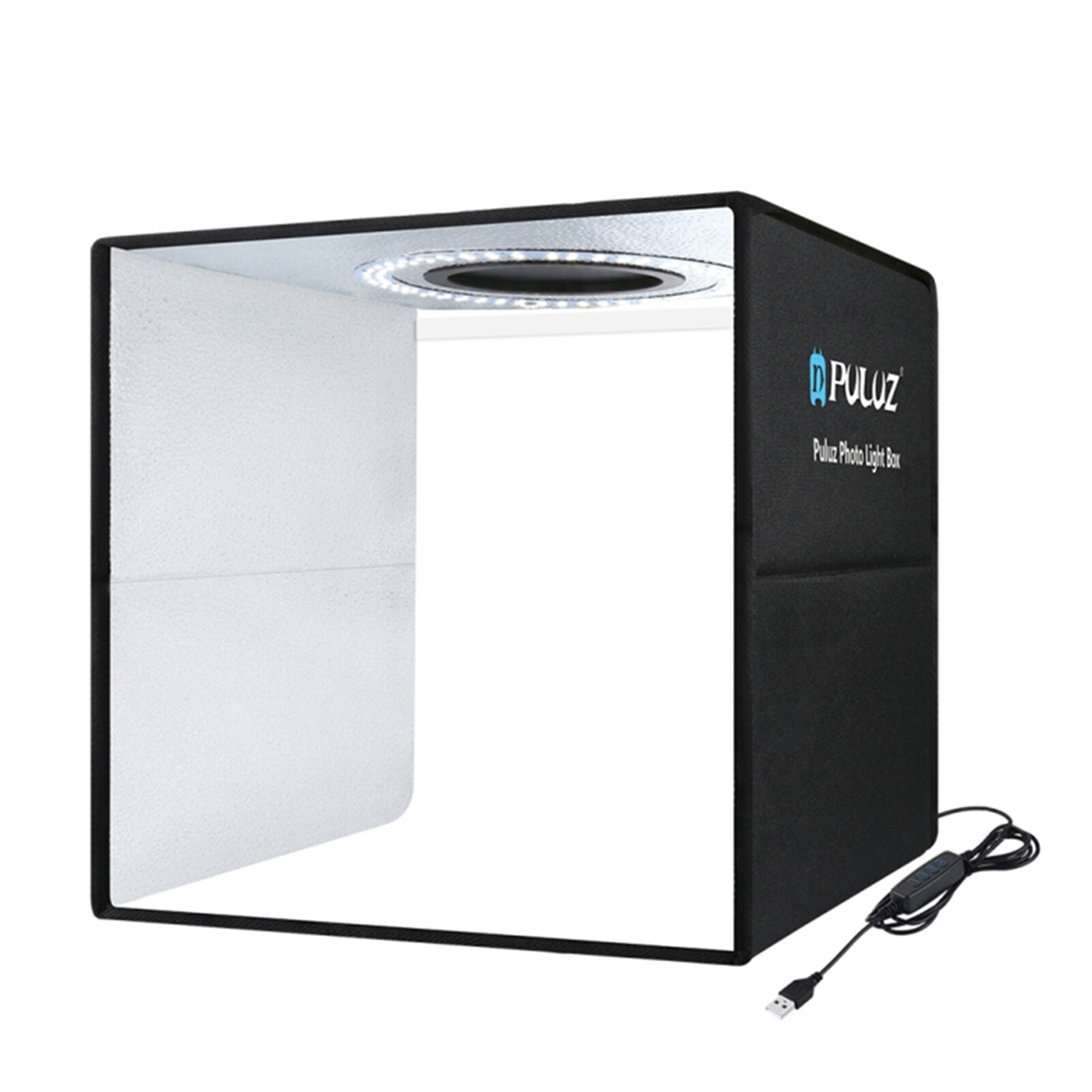 PULUZ Миниатюрная фотостудия Lightbox с 6 цветными подложками набор для фотосъемки тента 80 светодиодов световая комната складная фотосветодиодная, модель PU5032G, материал Оксфорд, цвета Зеленый Черный (Доступно), яркость 10 уровней, мощность 1-10Вт/5В,