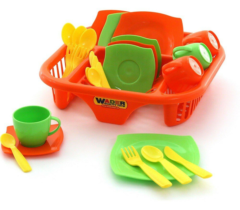 Полесье Набор детской посуды Алиса с сушилкой на 4 персоны 40725 с 3 лет