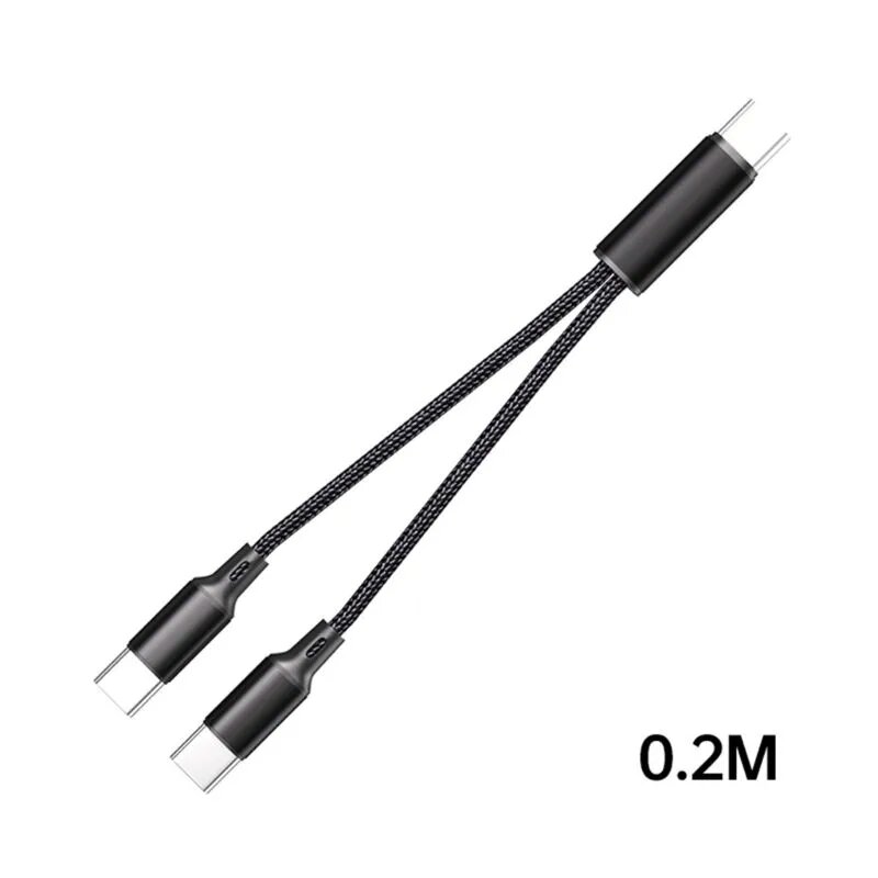 Удлинитель кабеля USB Type-C/USB Type-C, 0.2 м, черный