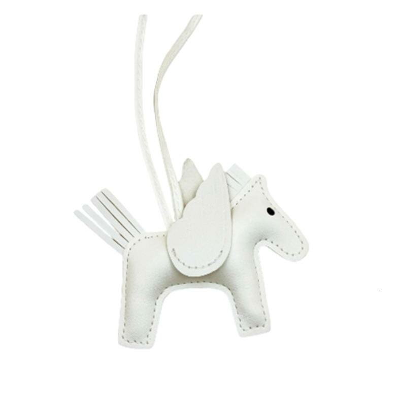 Ангел Пегас, брелок из искусственной кожи, Белый