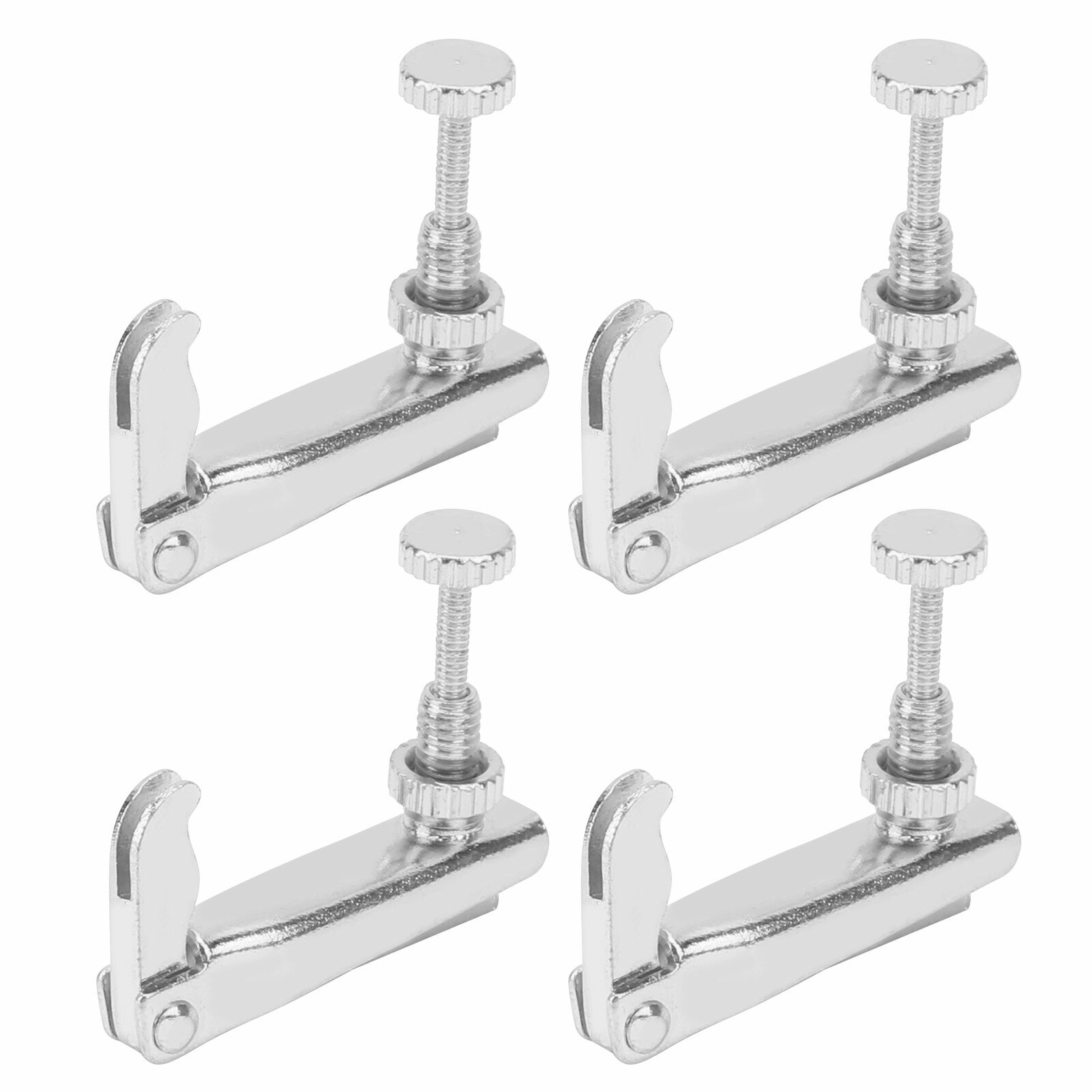 4Pcs Violin Fine Tuners 3/4 4/4 Cello String Tool Replacement Instrument AccessoriesSilver