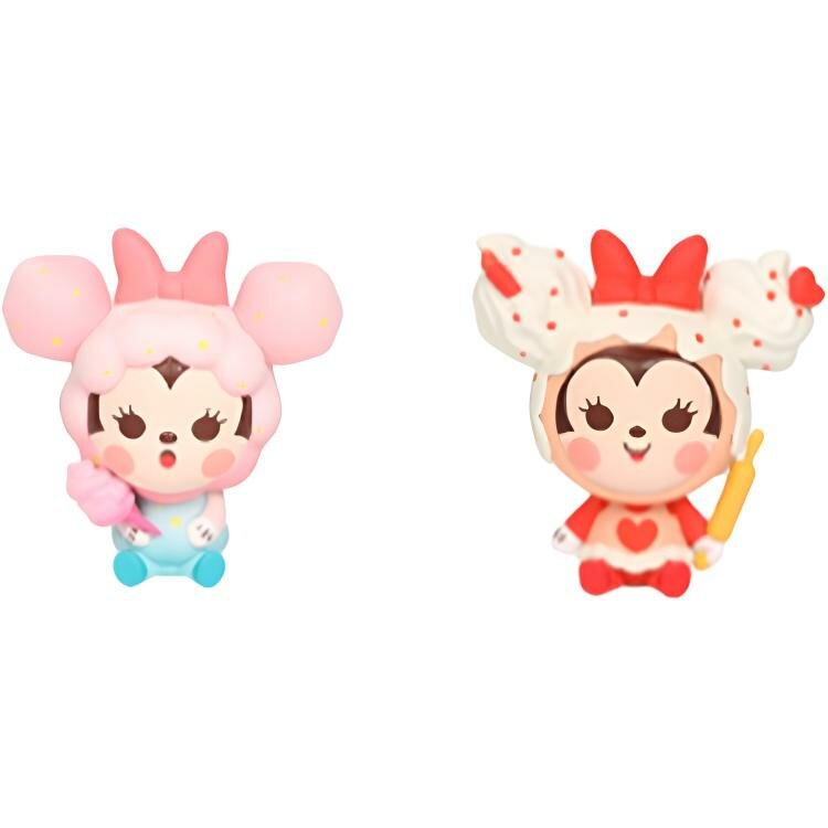 POP MART Коллекция Десертов с Микки Маусом и Минни Маус Мистические боксы, Confirmed-Cotton Candy Minnie+Cake Minnie (Open)