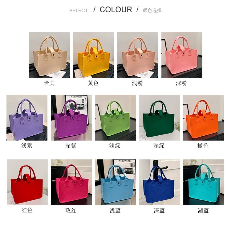 Сумка из фетра, красная сумка, сумка с индивидуальным логотипом, подарок, большая вместимость, сумка-тоут, ручная сумка, подарочная сумка для покупок