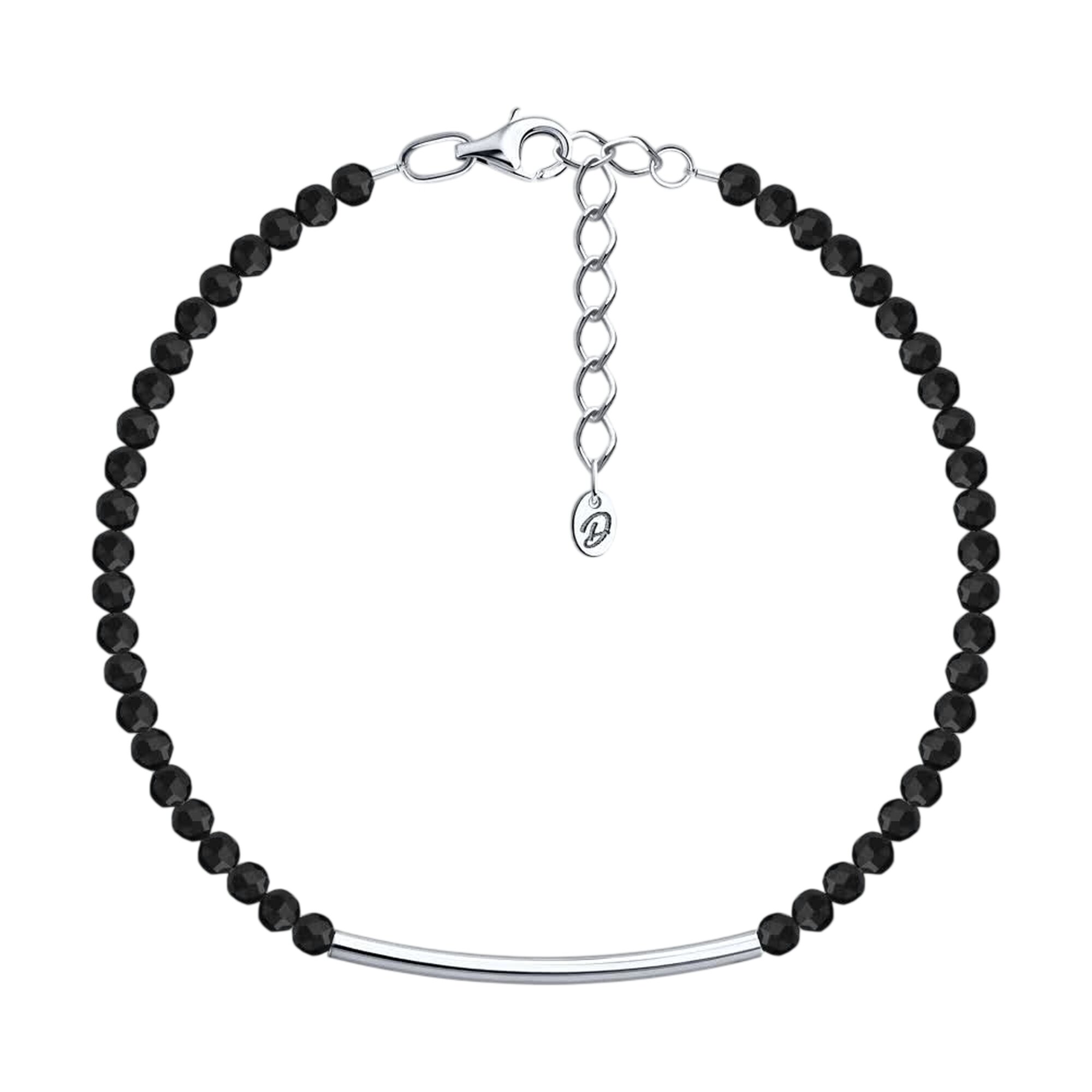 Браслет, серебро, 925 проба, родирование, шпинель