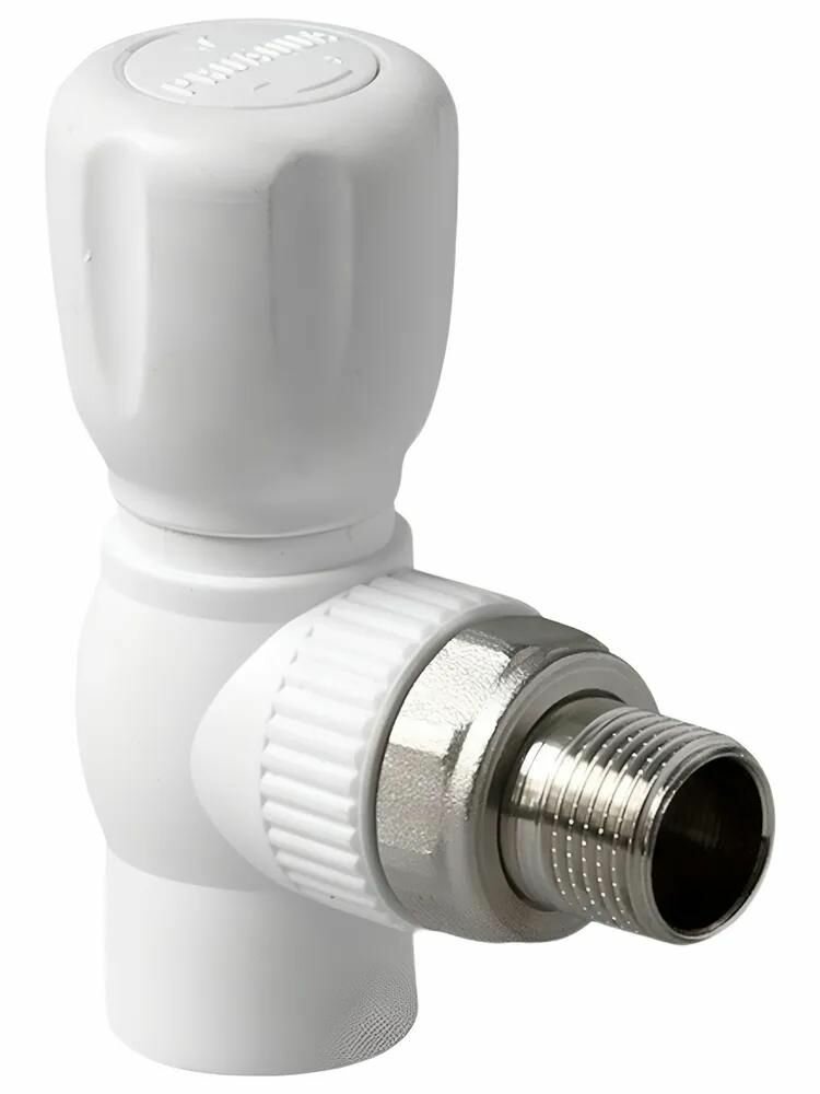 Кран шаровой PRO AQUA угловой, размер 25x3/4 дюйма, материал полипропилен